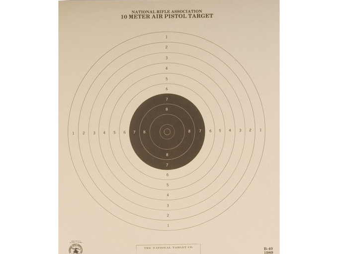 NRA Official Air Pistol Targets B-40 10 Meter Paper 100PK