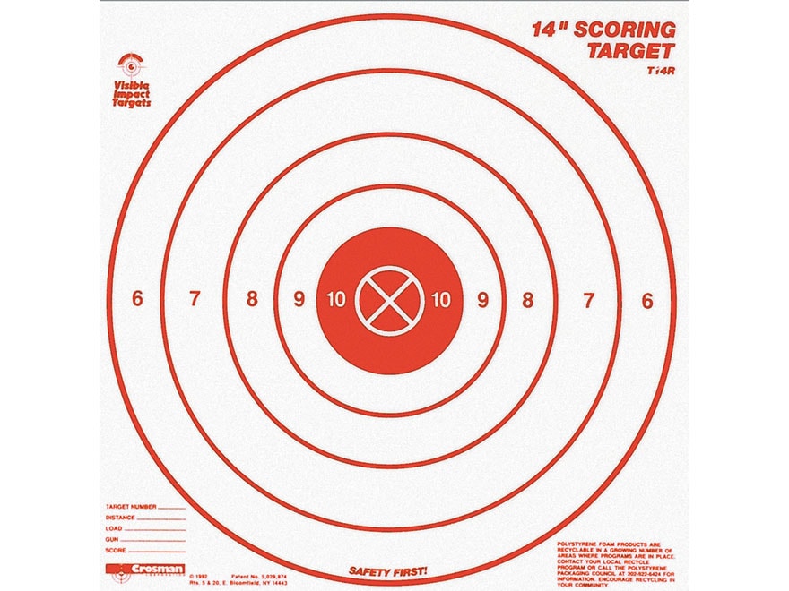 Crosman 14 Visible Impact Range Target 3PK