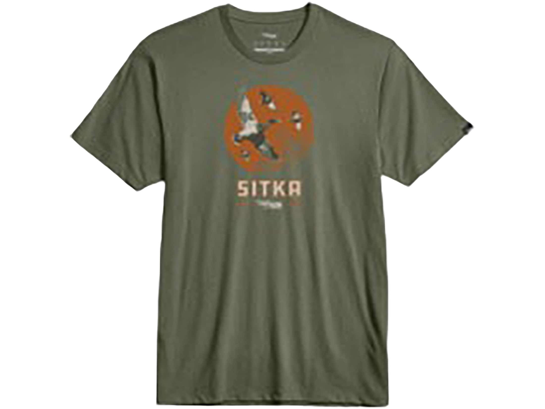 Sitka Gear Men's First Pass Short Sleeve Crew Neck T Shirt Olive Green