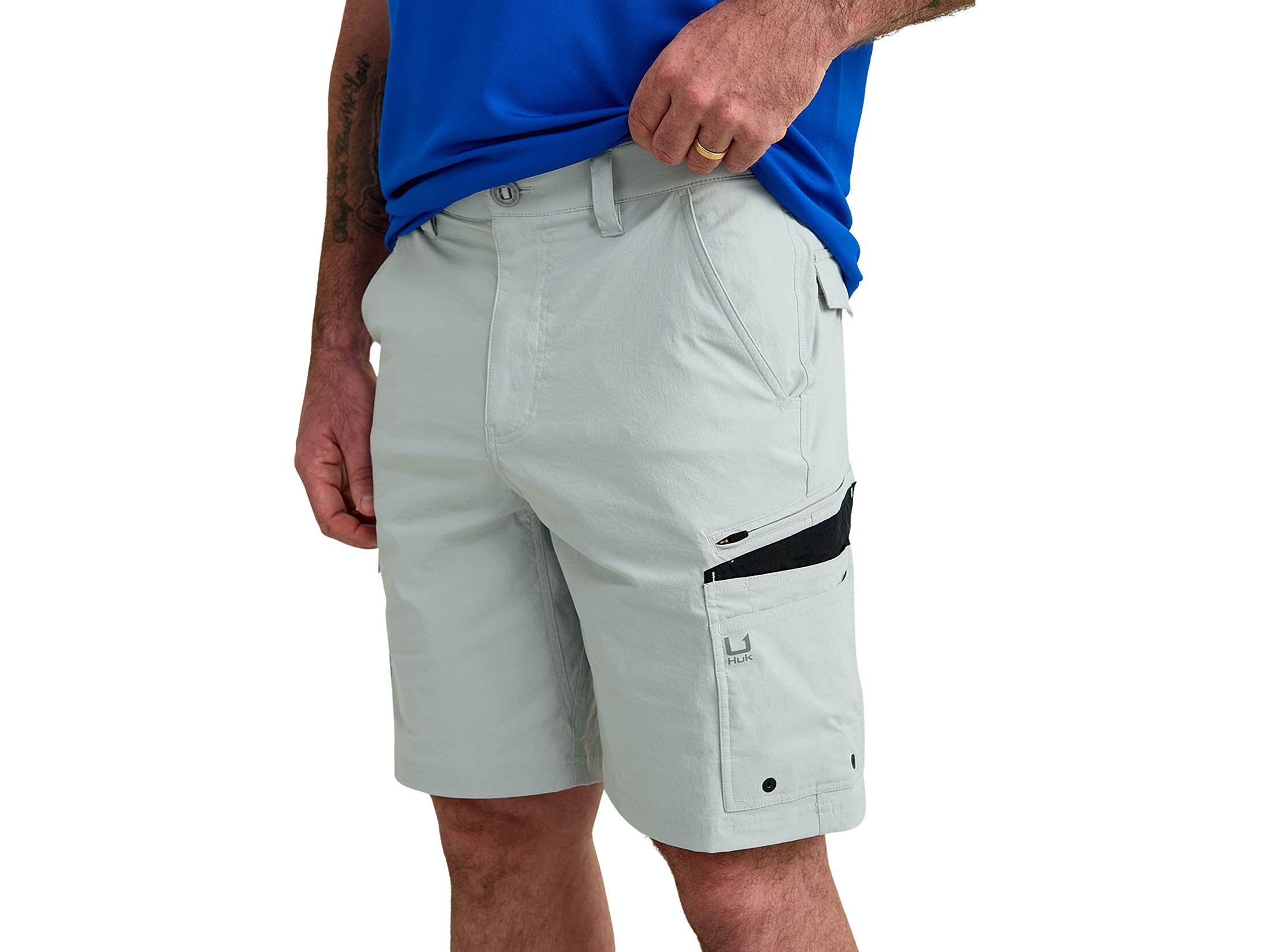 Huk Men's Icon Shorts Harbor Mist 42 Waist 9 Inseam