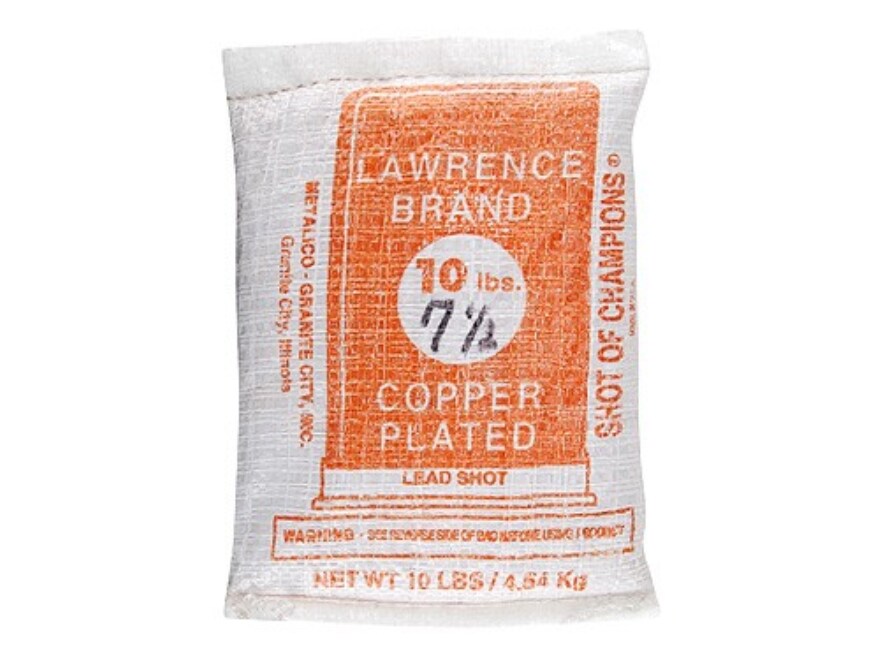 Lawrence Copper Plated Lead Shot #7-1/2 10 lb Bag