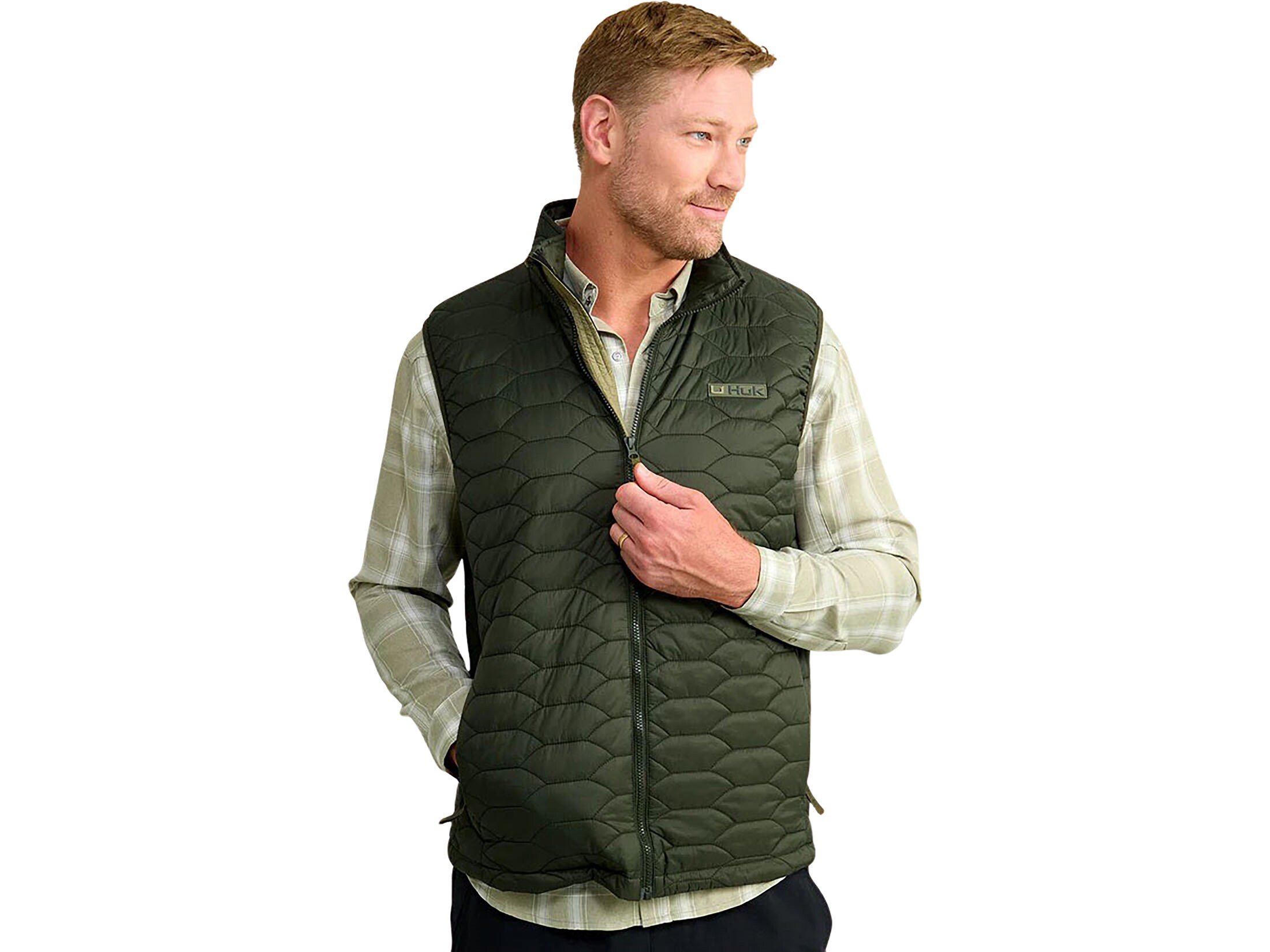 Huk Men's Scale Vest Cypress Landing Medium