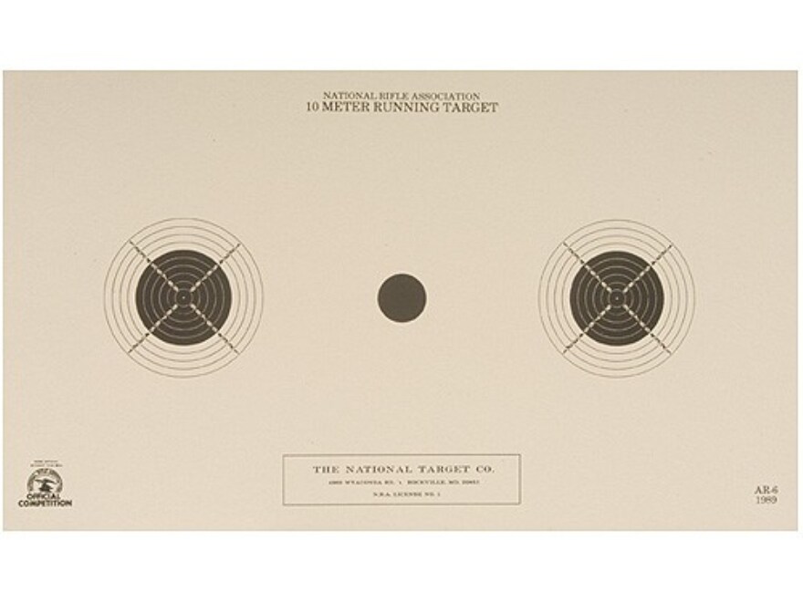 NRA Official Air Rifle Targets AR-6 10 Meter Air Rifle/UIT Moving