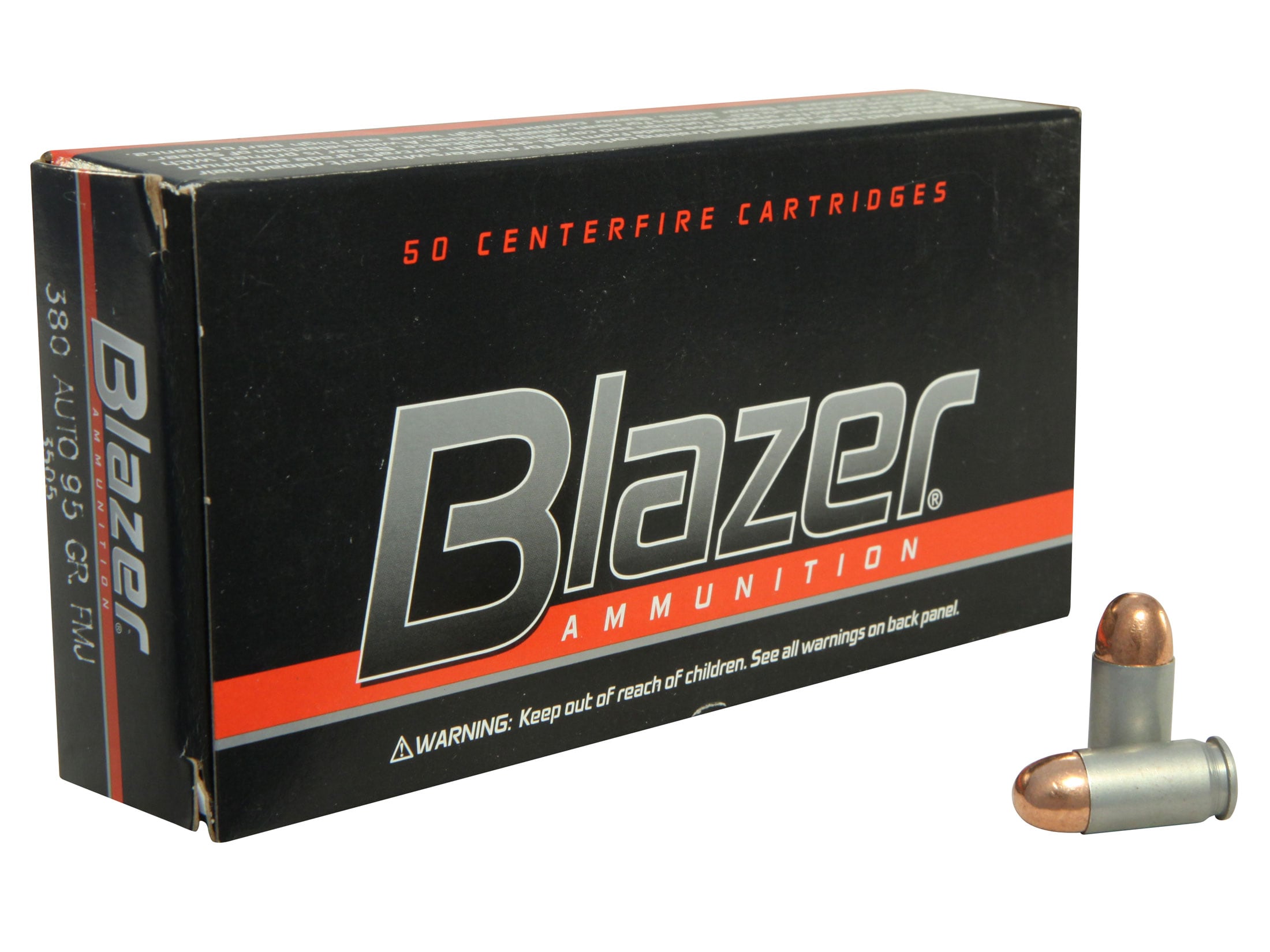 Blazer 380 ACP Ammo 95 Grain Full Metal Jacket Case of 1000 (20 Boxes