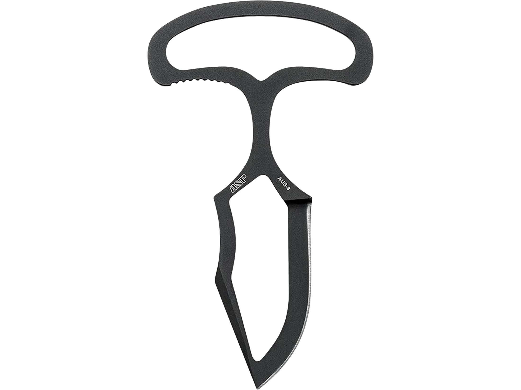 ASP PDK Push Fixed Blade Knife 2.25 Drop Point AUS-8 Black PVD Blade