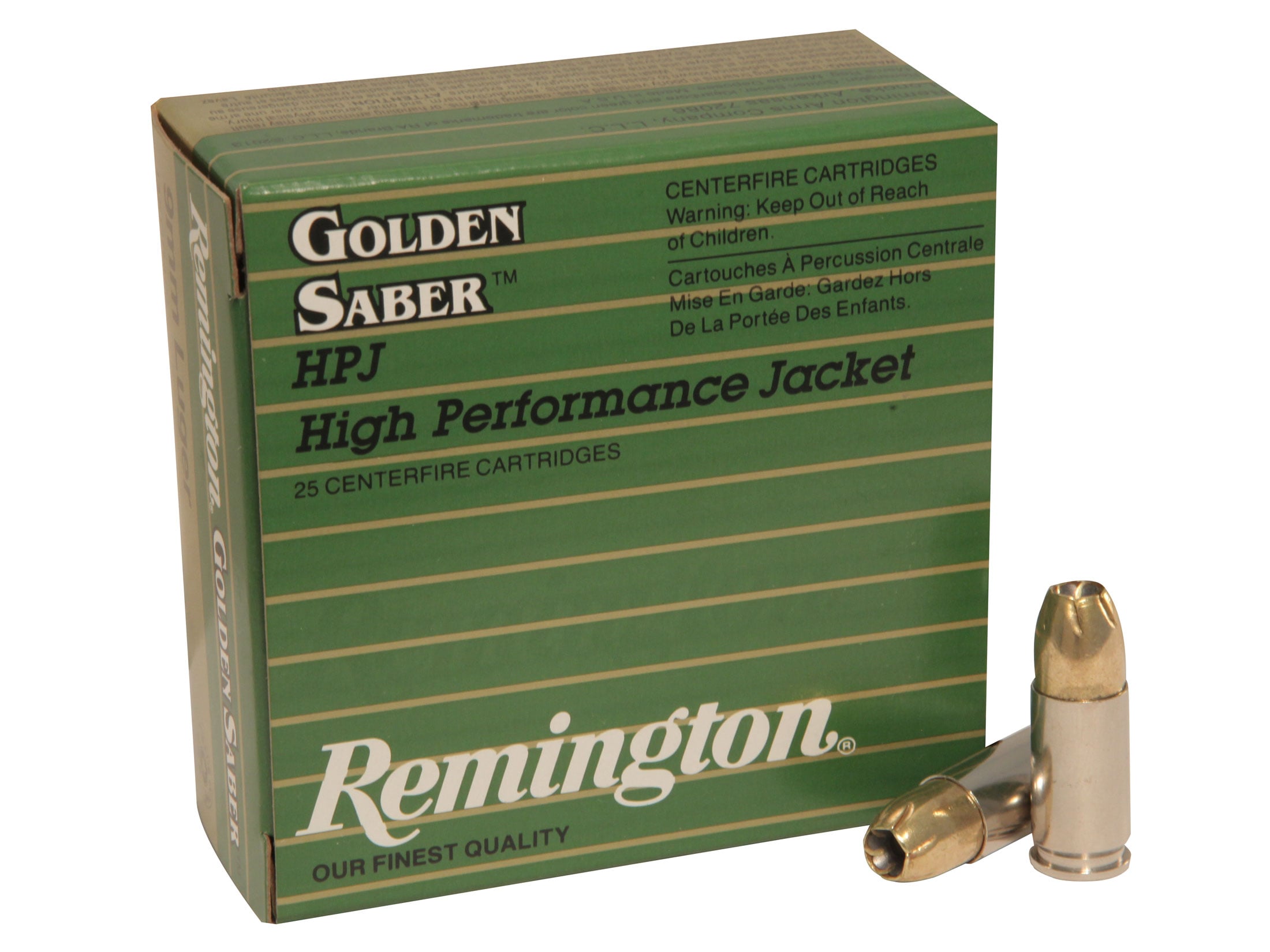 Remington Golden Saber Ammo 9mm Luger 147 Grain Brass Jacketed Hollow