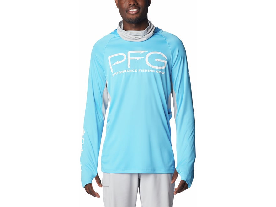 Columbia Men's PFG Terminal Tackle Vent Hoodie Riptide/Cool Gray 2XL