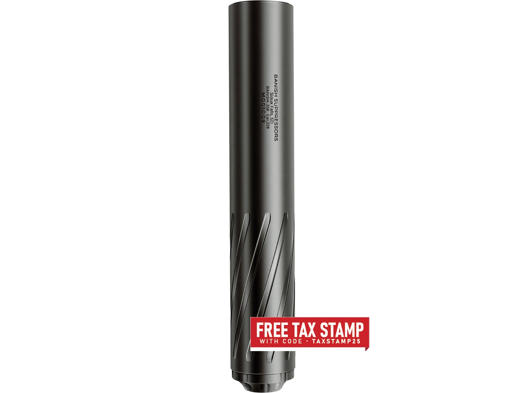 Banish 338 Suppressor Titanium Direct Thread Gun Kote Black