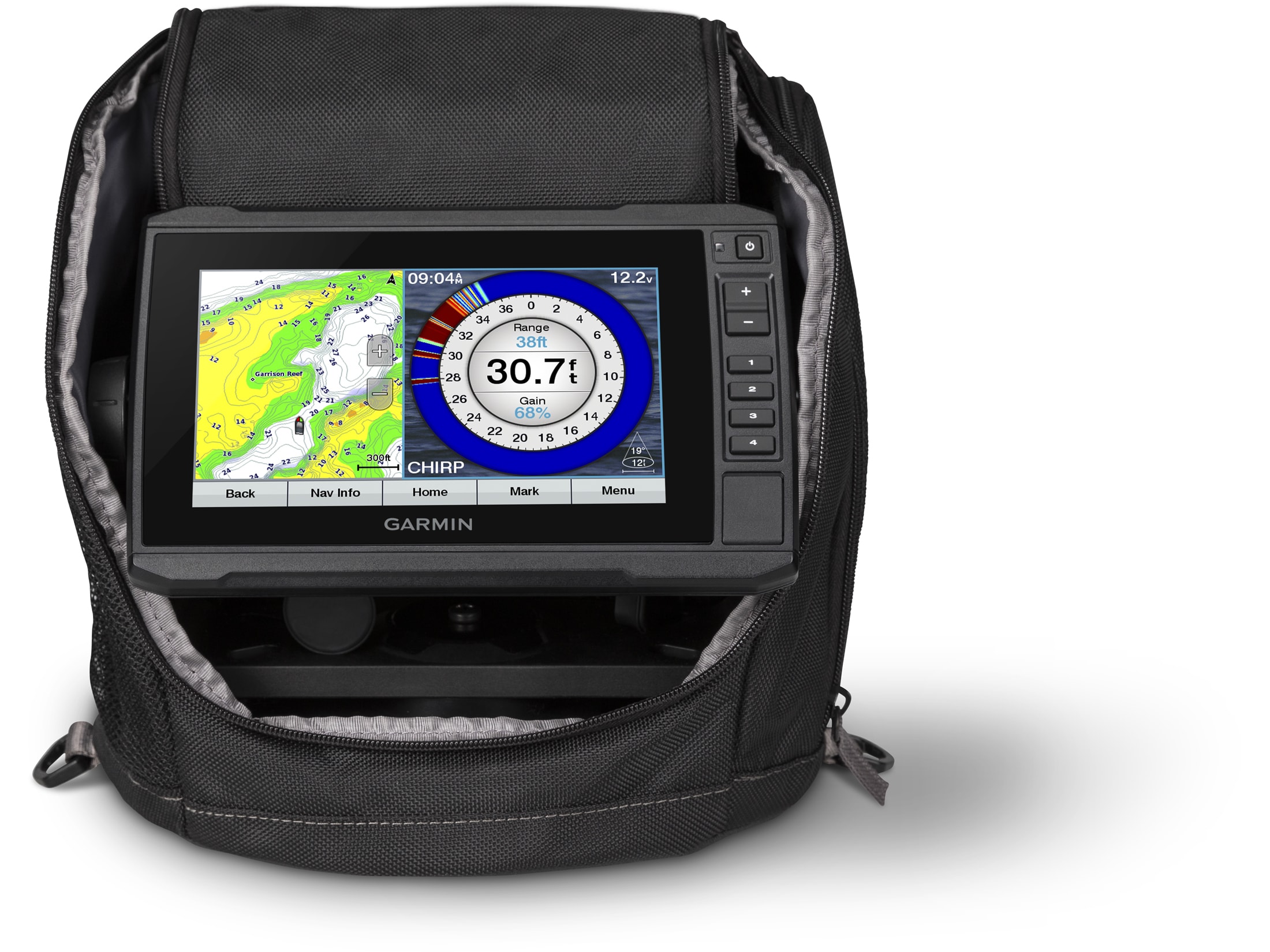 Garmin ECHOMAP UHD 73cv CHIRP DownVu Ice Bundle Fish Finder
