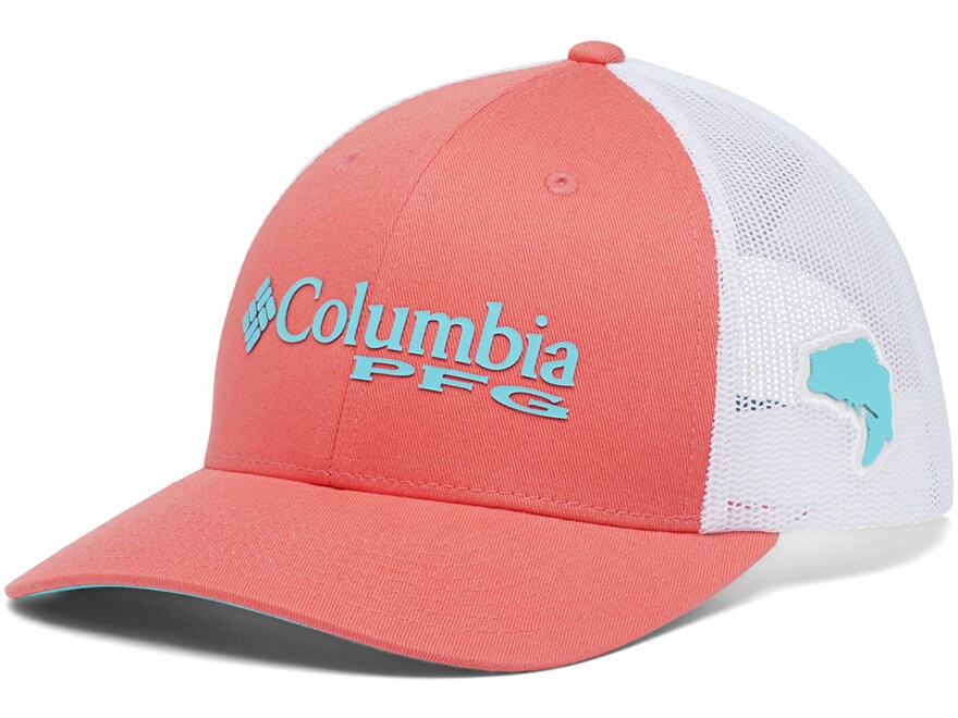 Columbia PFG Logo Mesh Snap Back Hat White/Atoll/Marlin One Size Fits