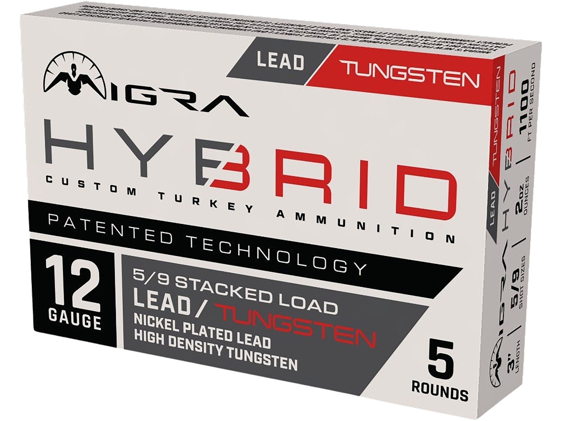 Migra Hybrid Turkey 12 Ga Ammo 3 #5 #9 Nickel Plated Lead Tungsten
