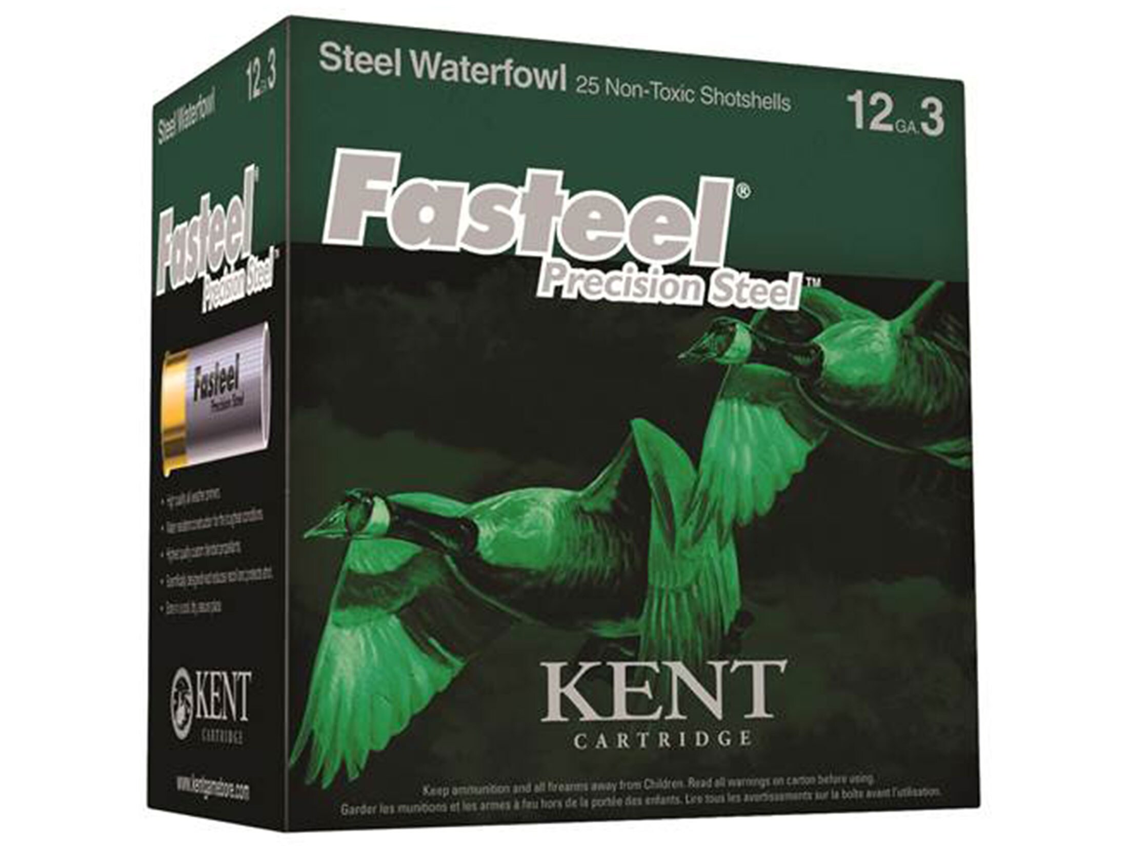 Kent Fasteel Precision Waterfowl 12 Ga Ammo 2-3/4 #4 Steel Shot