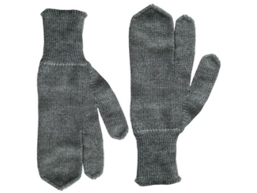 Military Surplus Swiss Trigger Finger Mittens Grade 1 Gray