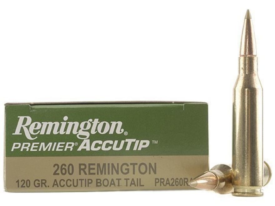 Remington Premier Ammo 260 Remington 120 Grain AccuTip Boat Tail Box