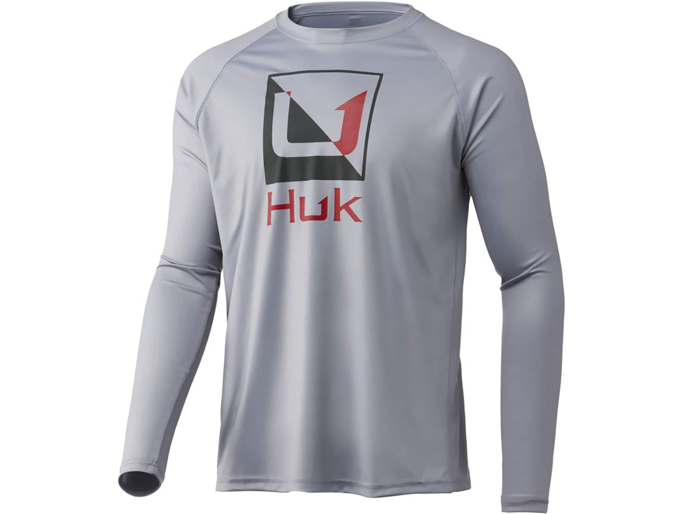 Huk Men's Huk Reflection Pursuit Long Sleeve Shirt Overcast Gray 2XL