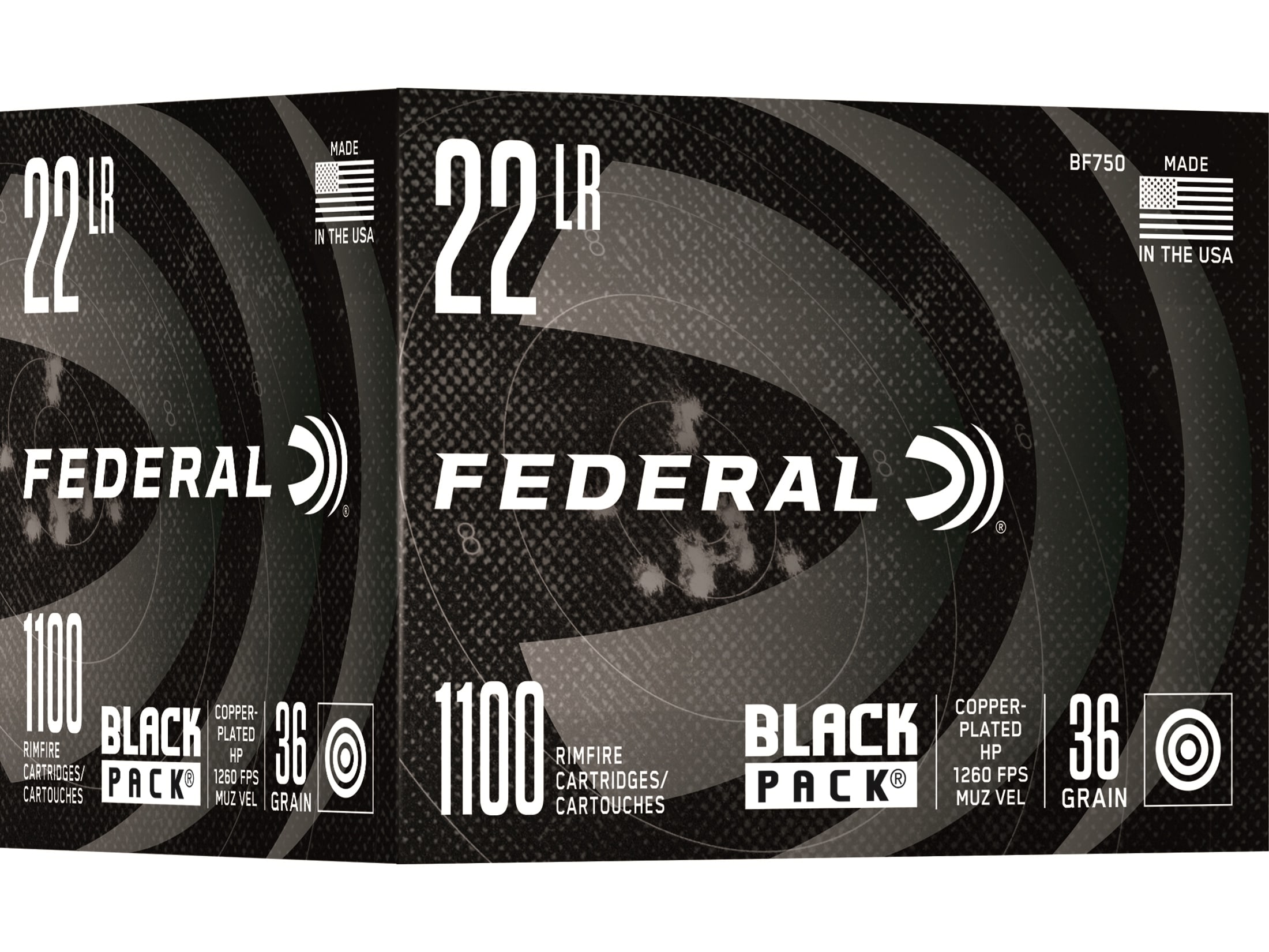 Federal Black Pack 22LR Ammo 36 Grain Plated Hollow Point Case of 4400