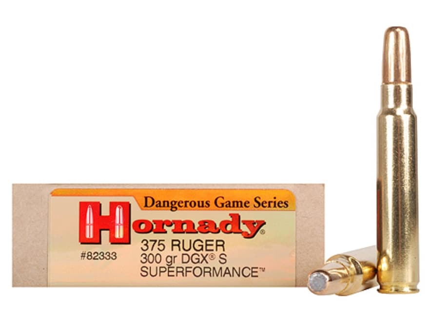 Hornady Dangerous Game Superformance 375 Ruger Ammo 300 Grain Hornady
