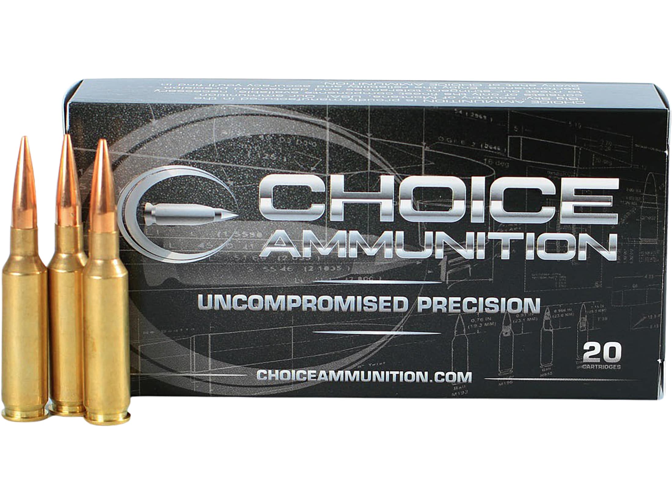 Choice 7mm PRC Ammo 180 Grain Berger Hunting VLD (Very Low Drag)