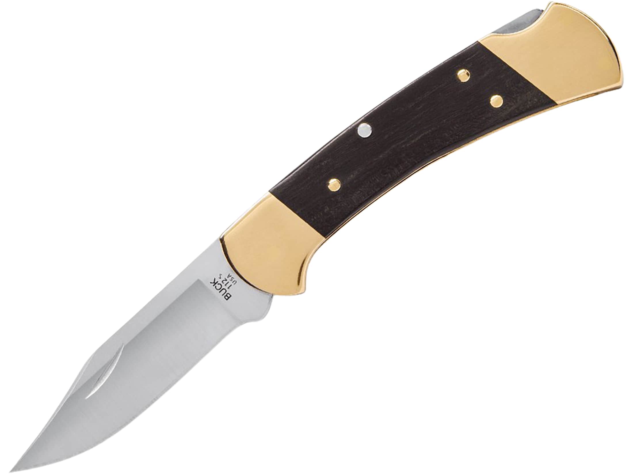 Buck Knives 112 Slim Ranger Elite Heritage Brass Pocket Knife 3 Clip