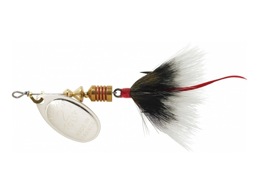 Mepps Aglia Dressed Inline Spinner 1/2oz White Tail Gold Blade