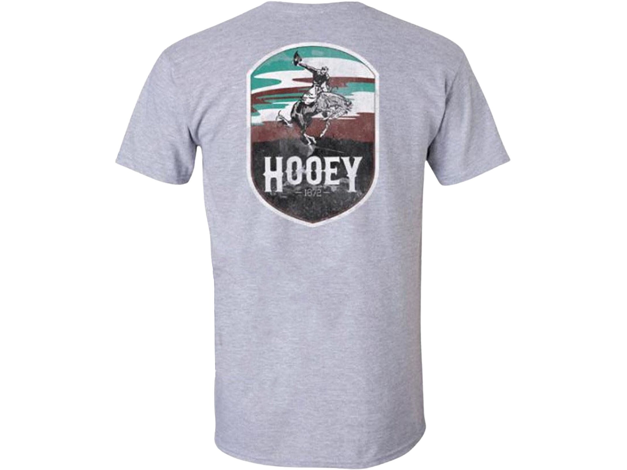 Hooey Men's Cheyenne Short Sleeve Crew Neck T Shirt Sport Gray 2XL