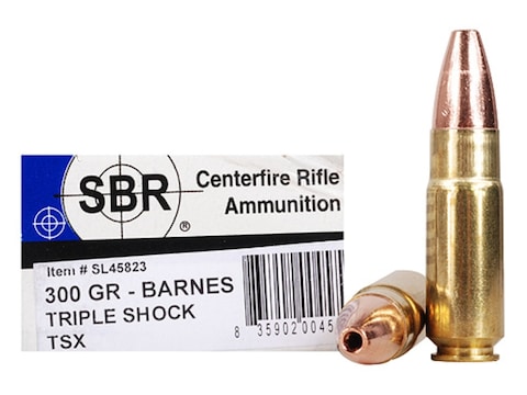 SBR Ammo 458 SOCOM 300 Grain Barnes Triple-Shock X Bullet Hollow Point