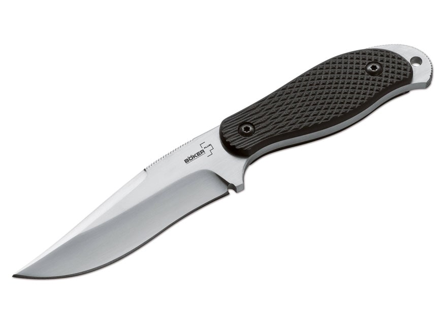 Boker Plus SM-10 Fixed Blade Knife 4.25 Trailing Point 440C SS Blade