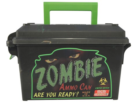 MTM Limited Edition Zombie Ammo Can Tall 30 Cal Plastic Black
