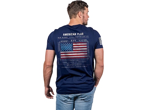 Nine Line Men's Flag Schematic Short Sleeve T-Shirt Midnight Navy
