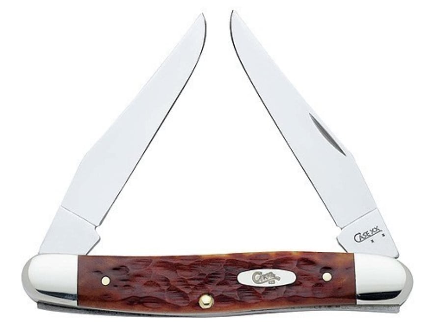 Case Muskrat Folding Knife Two Clip Chrome Vanadium Blades Chestnut
