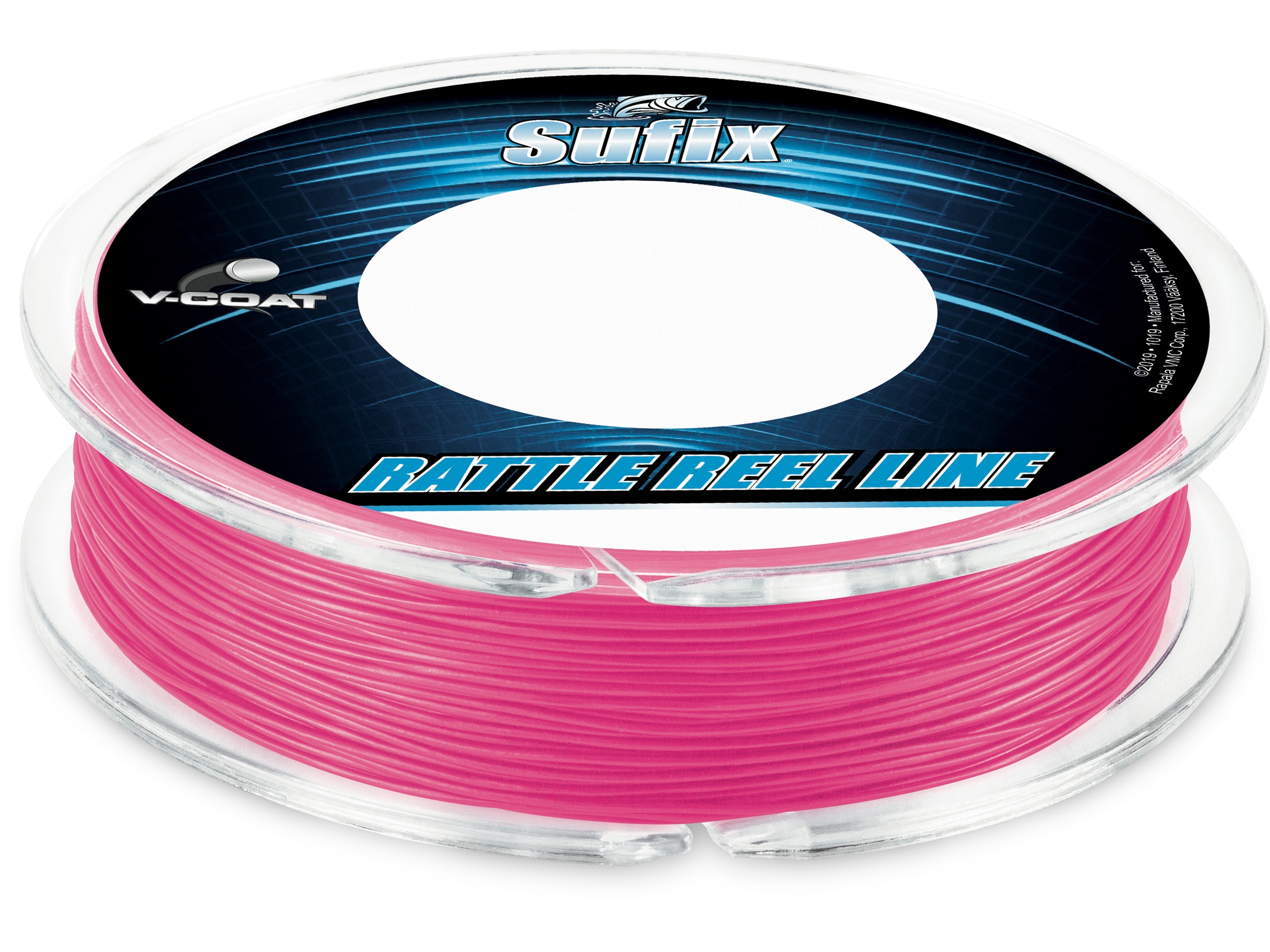 Sufix Rattle Reel V-Coat Fishing Line 30lb 50yd Hot Pink