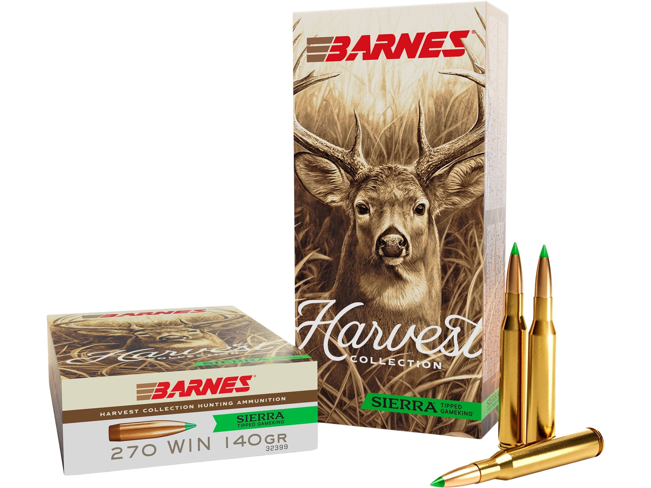 Barnes Harvest 270 Winchester Ammo 140 Grain Sierra GameKing Polymer