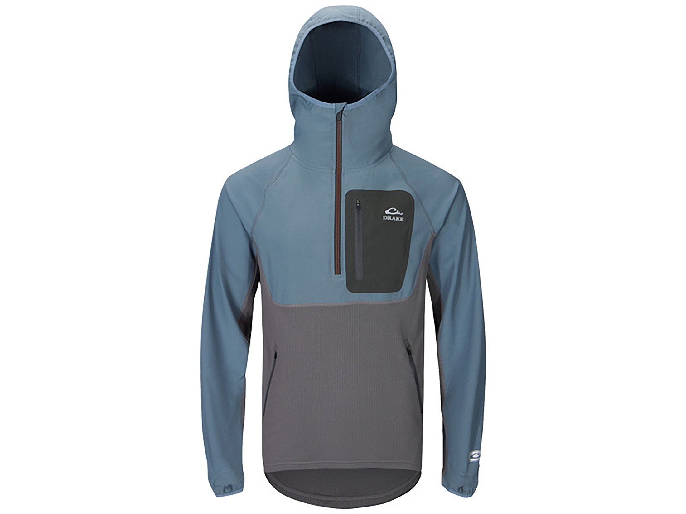 Drake Men's Ultra-Lite Backwaters Hybrid Stretch Hoodie Stormy Weather