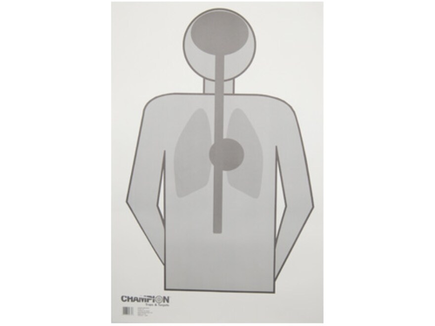 Champion LE Police Silhouette Targets Anatomy 23 x 35 Paper 100PK