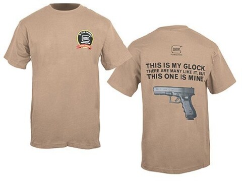 Glock Gunny Approved T-Shirt Short Sleeve Cotton Khaki 2XL (52)