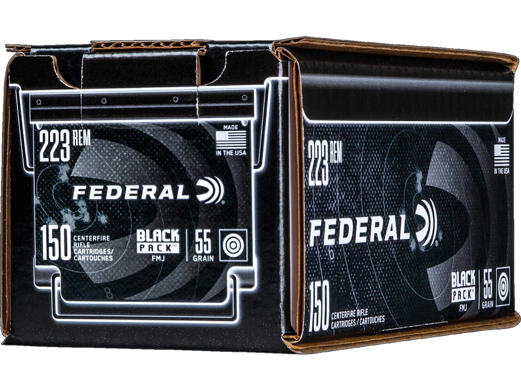 Federal Black Pack 223 Remington Ammo 55 Grain Full Metal Jacket Case