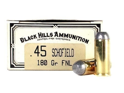 Black Hills Cowboy Action Ammo 45 S&W Schofield 180 Grain Lead Flat