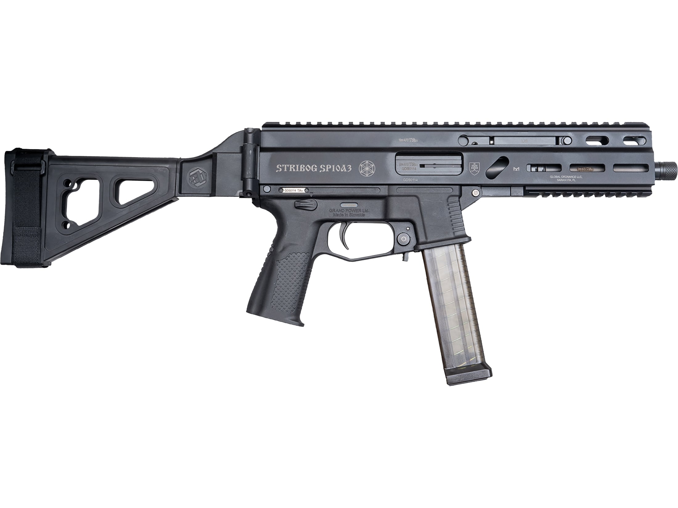 Grand Power Stribog SP10A3 10mm Auto Pistol 8 Threaded Barrel 20+1