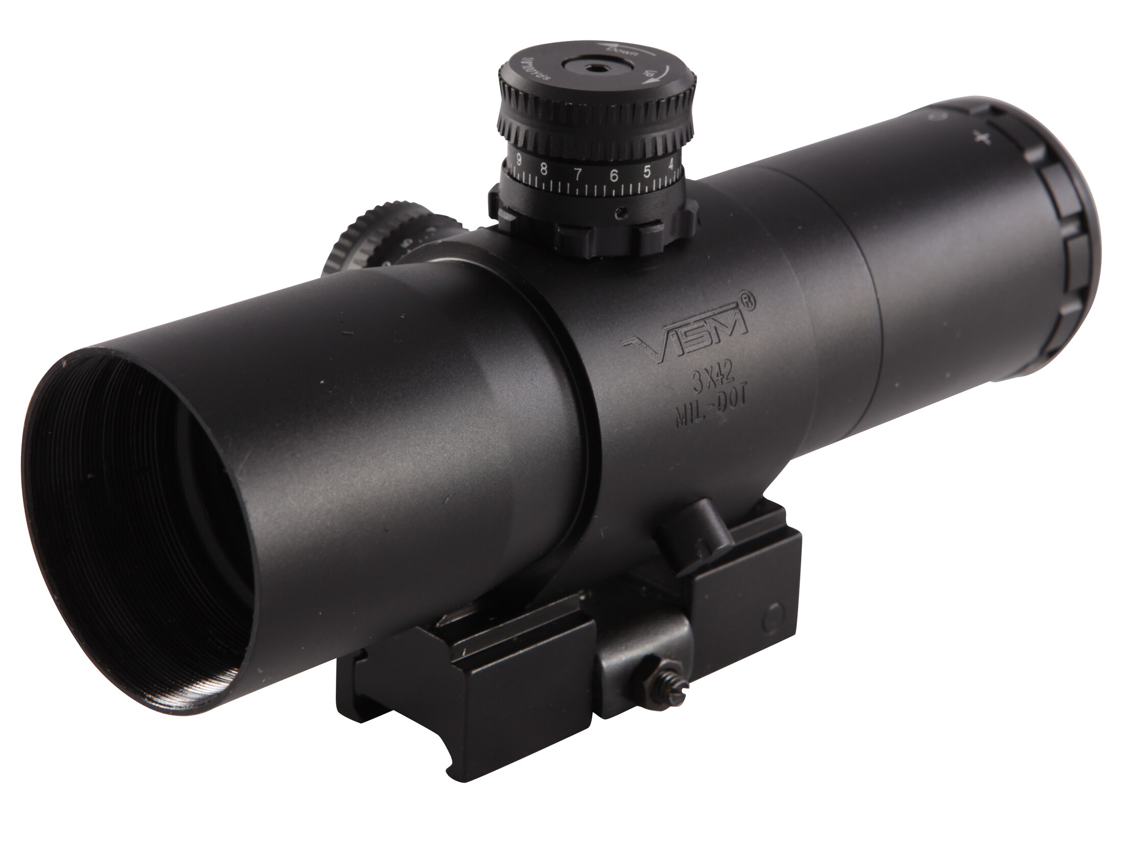 Vism CQB Prismatic Rifle Scope 30mm Tube 3x 42mm Mil-Dot Reticle Quick