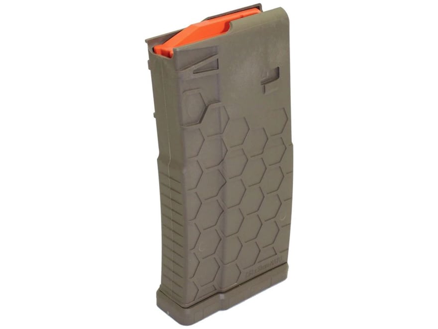 Hexmag LR-308, SR-25 Mag 308 Winchester 10-Round Polymer Flat Dark