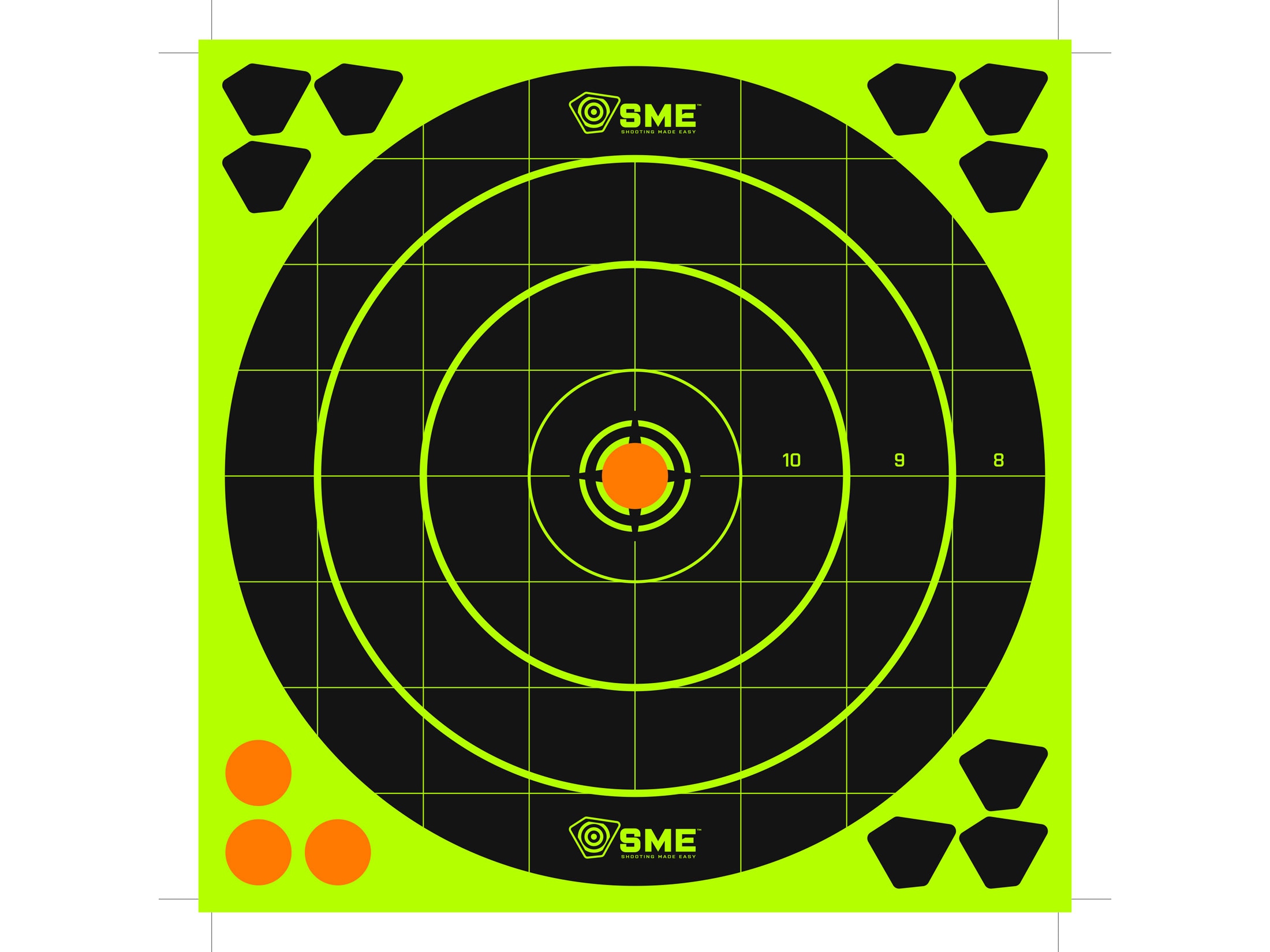 SME Splatter Target 8 Self-Adhesive Bullseye 6PK 72 Pasters