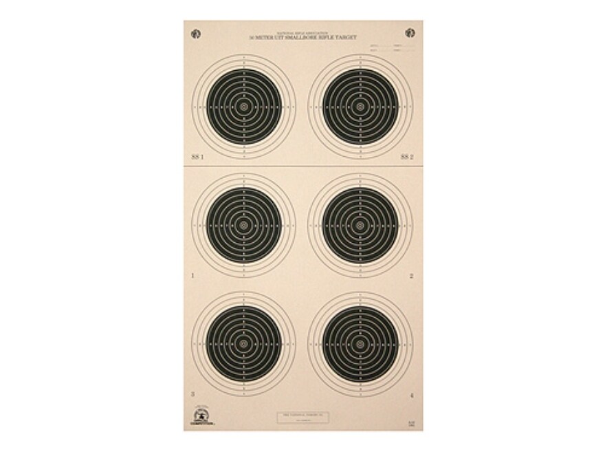 Rifle Targets 100 Yard Sighting NRA TQ-3/1 Smallbore Rifle Targets - 50 ...