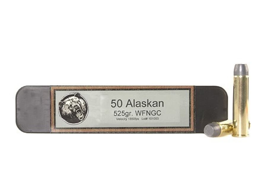 Grizzly Cartridge 50 Alaskan Ammo 525 Grain Cast Performance Flat Nose