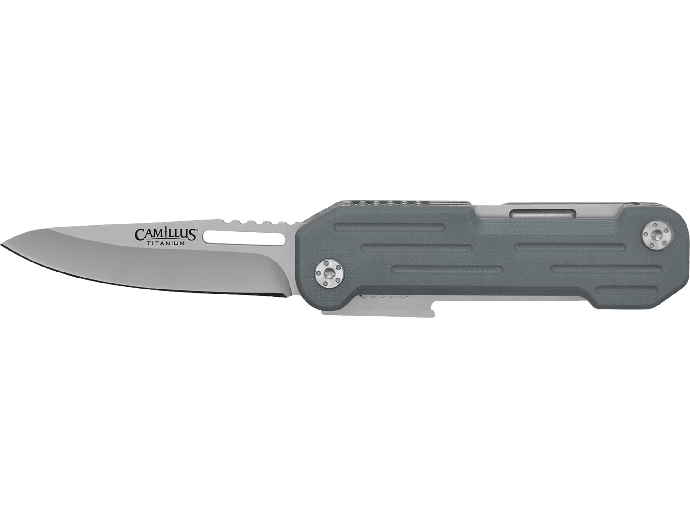 Camillus Pocket Block Folding Knife 2.5 Drop Point 420 Satin Blade