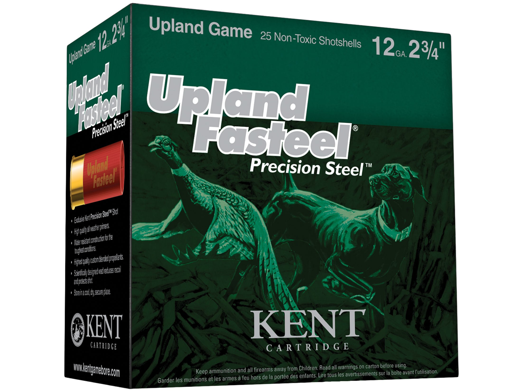 Kent Upland Fasteel Precision 12 Ga Ammo 2-3/4 #6 Steel Shot 1-1/8oz