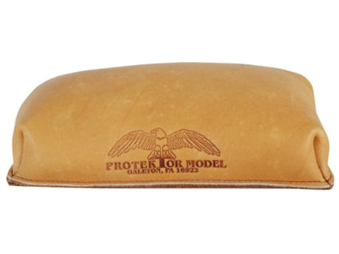 Protektor Brick Rifle Front Shooting Rest Bag Leather Tan Filled