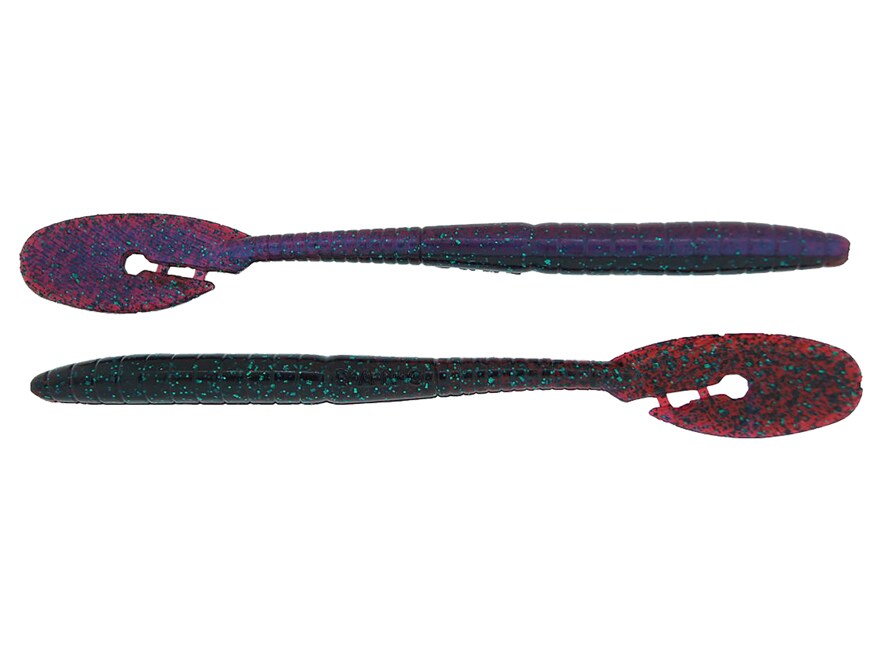 Bass Assassin Ding Dong Worm Black/Blue Glitter Tail