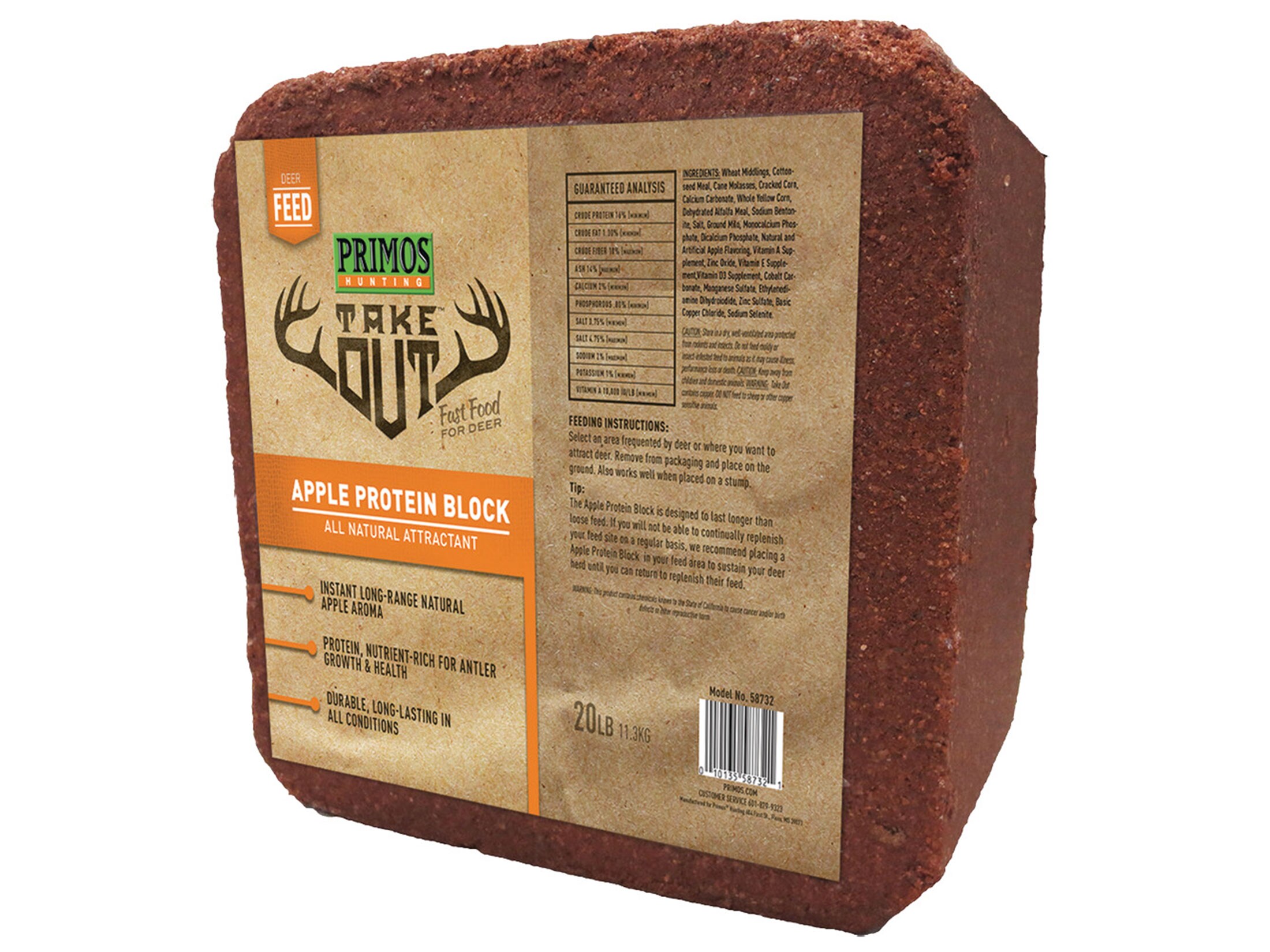 Primos Take Out Apple Protein Deer Attractant Block 20 lb