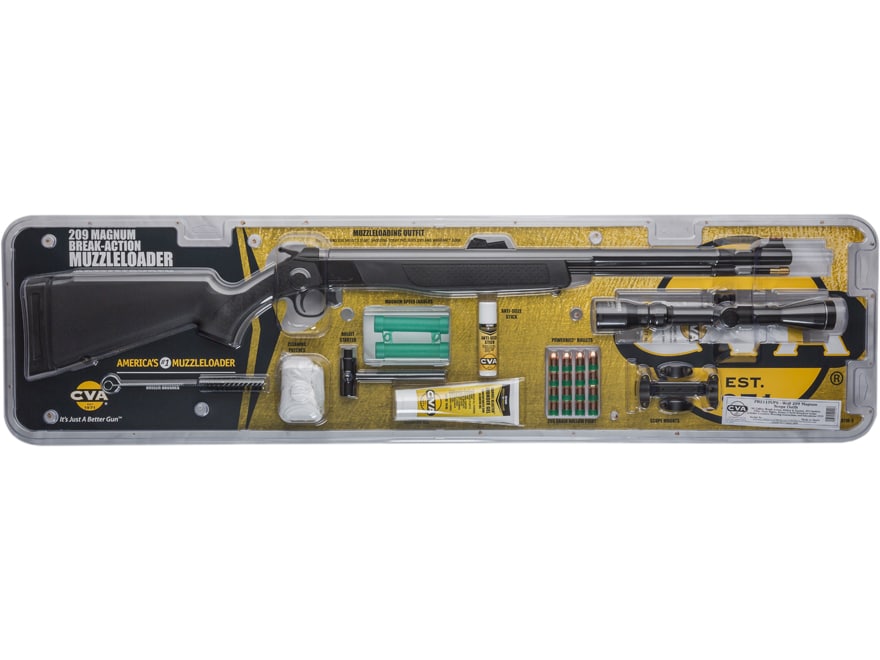 CVA Wolf Muzzleloading Rifle 50 Cal Accessory Pack 3-9x32mm Scope 24