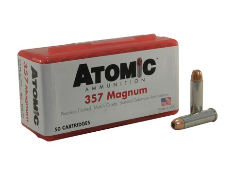 Atomic Ammo 357 Mag 158 Grain Bonded Jacketed Hollow Point Box of 50